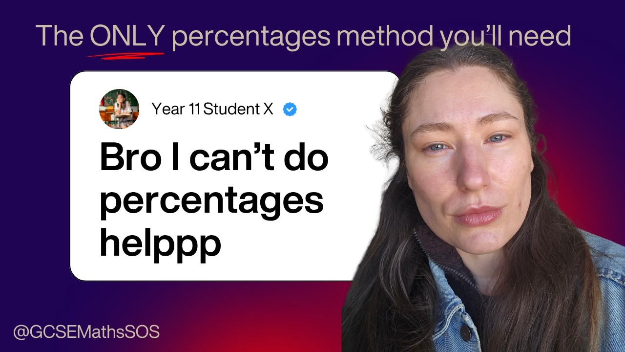 GCSE Maths Foundation PERCENTAGES Revision - one method that ALWAYS works