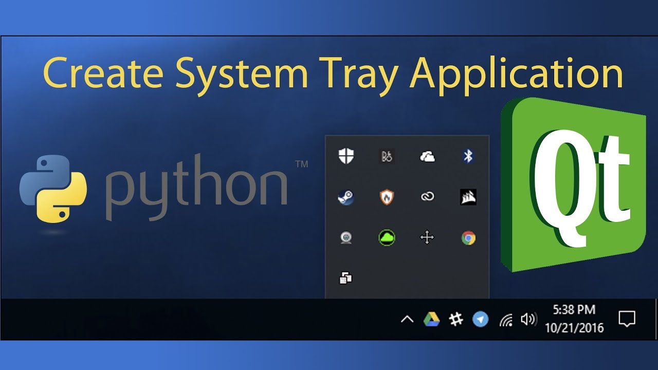 Create System Tray Application using Python and Qt