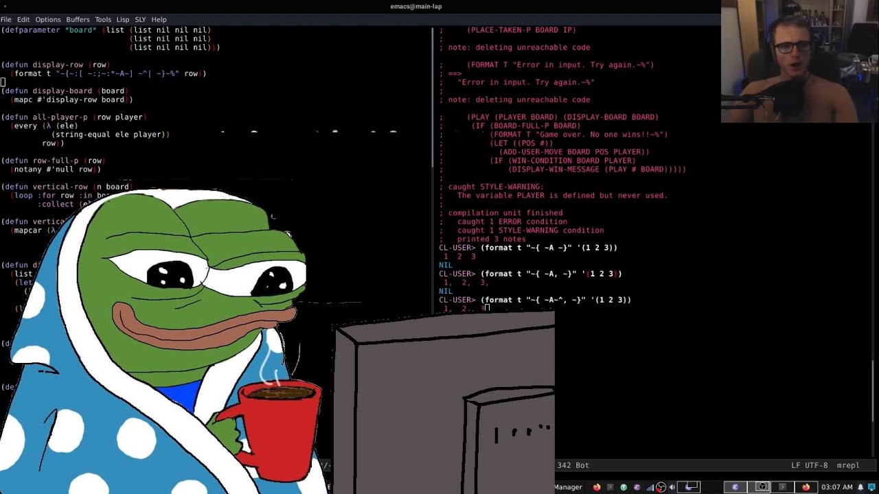 Common Lisp by Example: TicTacToe (pt2)