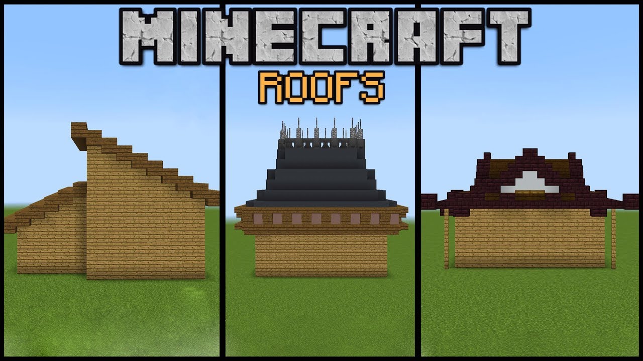 10 Minecraft Roof Designs! (Minecraft Build School)