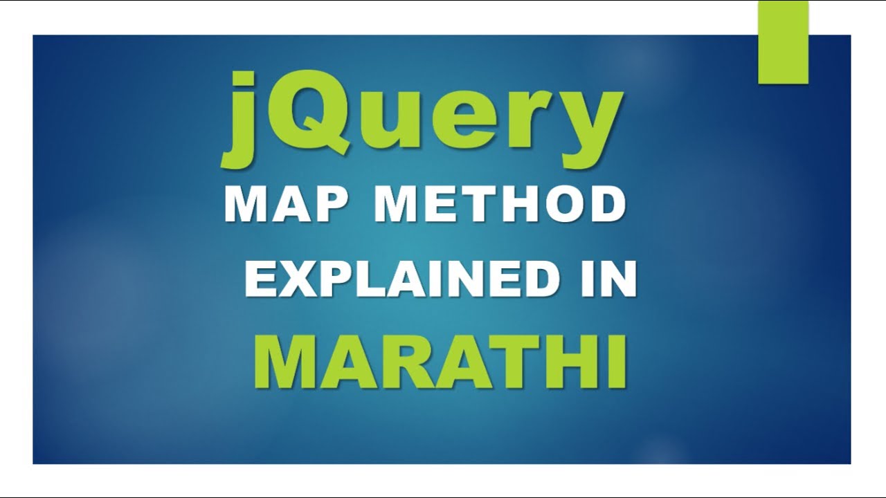learn jQuery, map method In Marathi  #jquery  #jquerytutorial  #selectors #map #mapmethod