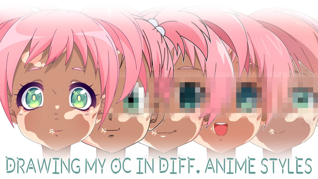 Drawing my OC in different anime styles | 100 Styles Challenge [Part 1]