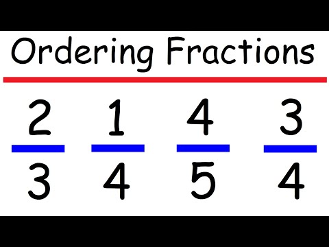How to Order Fractions with Different Denominators from Greatest to Least - Math