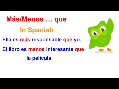 Lesson 44- Spanish Course - Más / Menos ... que