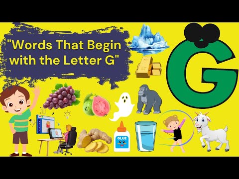Things start with G| Words That Begin with the Letter G | Kids Vocabulary | Preschool kids Education