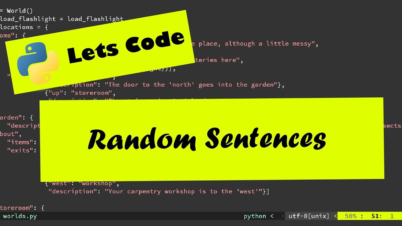 Playful Python: Generating random sentences