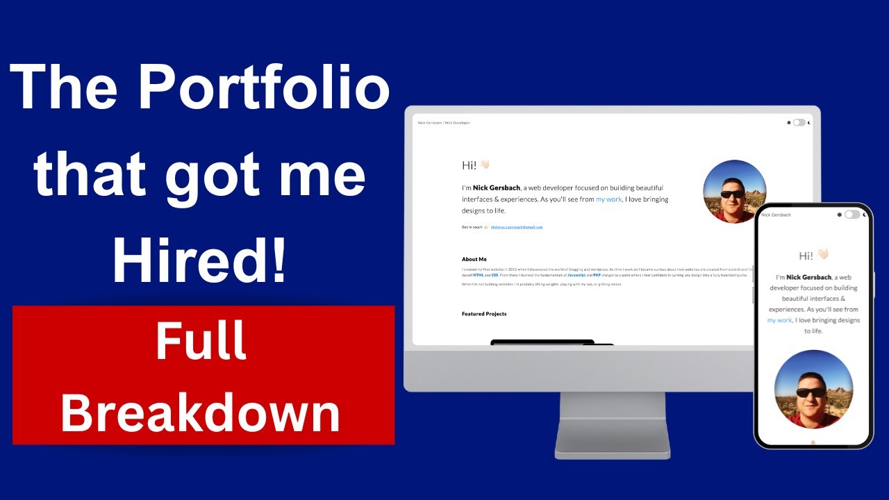 The Web Developer Portfolio That Got Me Hired (Full Breakdown)