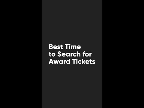 Best time to search for miles and points award availability