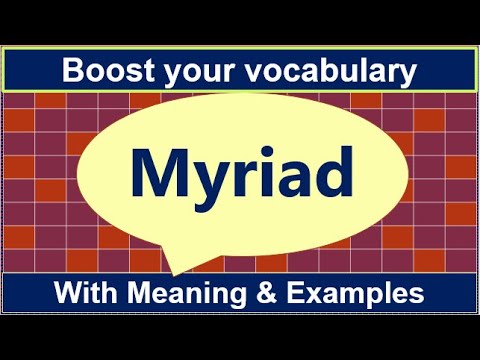 Word meaning of Myriad | English Vocabulary for conversation | English words for Communication
