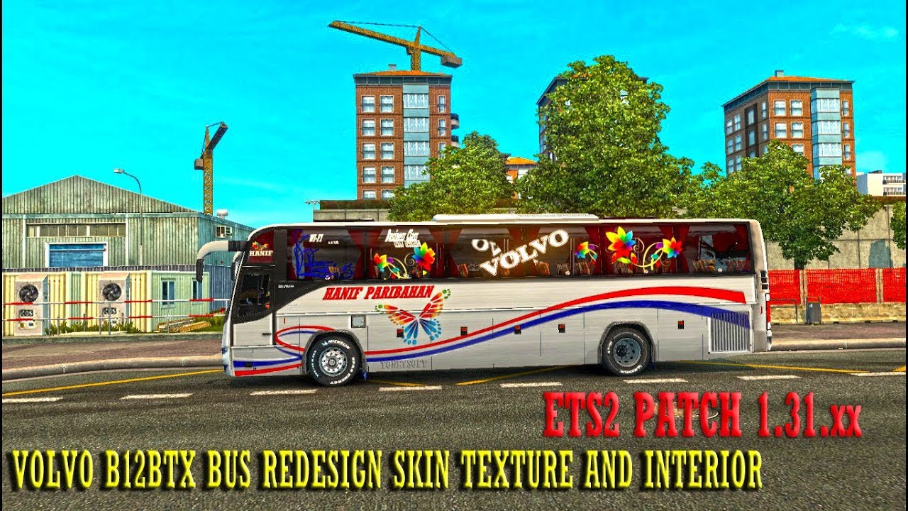 volvo B12BTX bus Redesign Skin texture and interior 3d bus skin - ETS 2