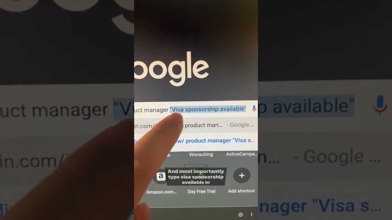 I FOUND THE HACK TO FIND JOBS THAT WILL SPONSOR VISAS!!! #SHORTS