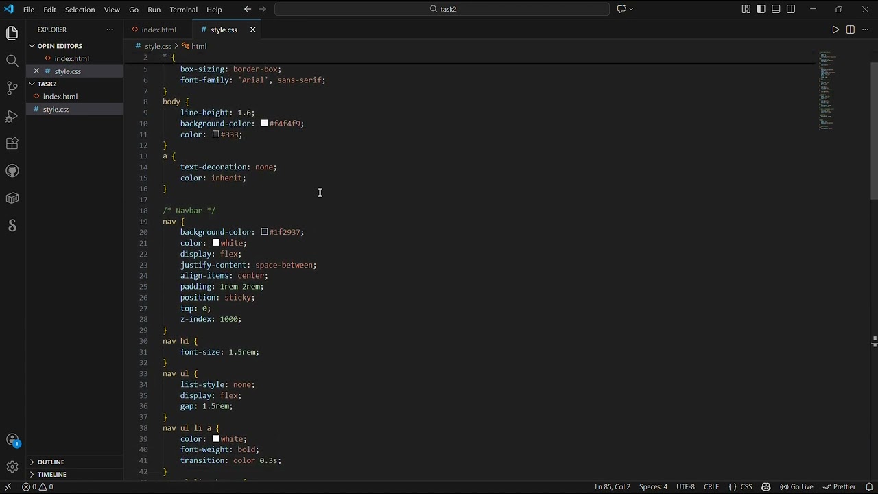 Designed A Response Using Landing page