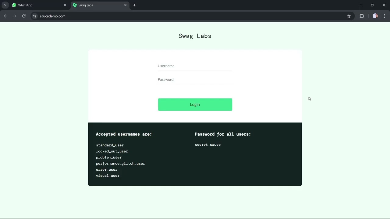 Sample Simple Bug Report - saucedemo