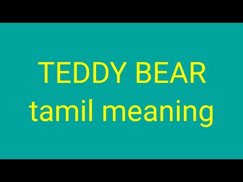 TEDDY BEAR tamil meaning/sasikumar