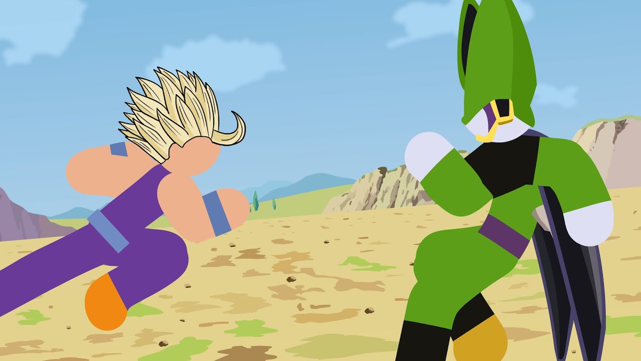 Gohan Vs Cell Stick Fight!!