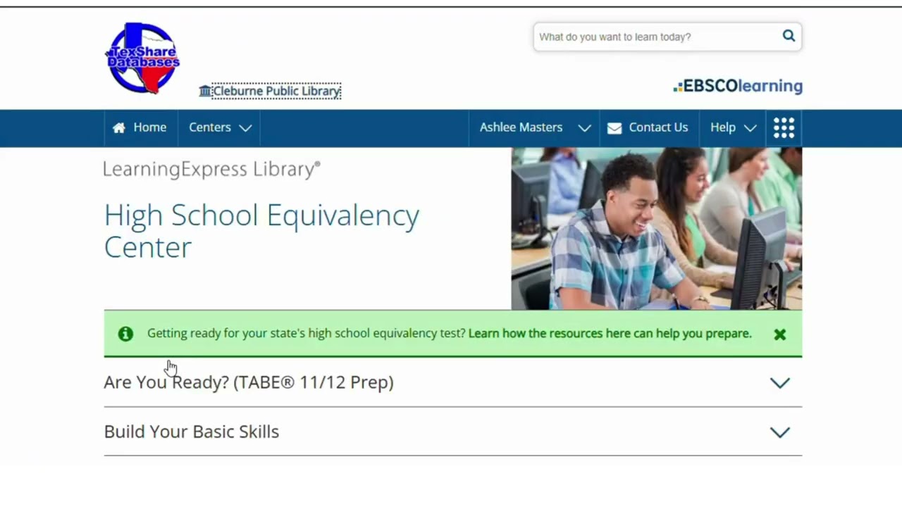 TWU Learning Express Library and GED prep