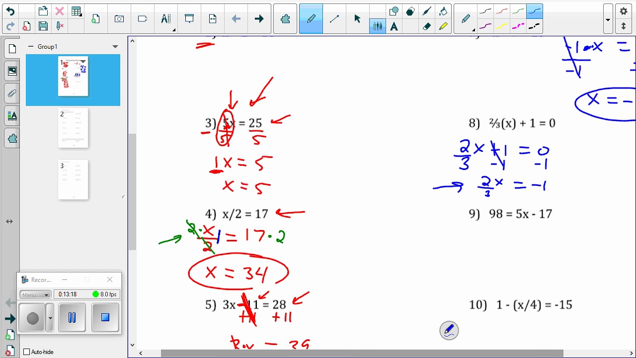 Solving Equations and Isolating Variables