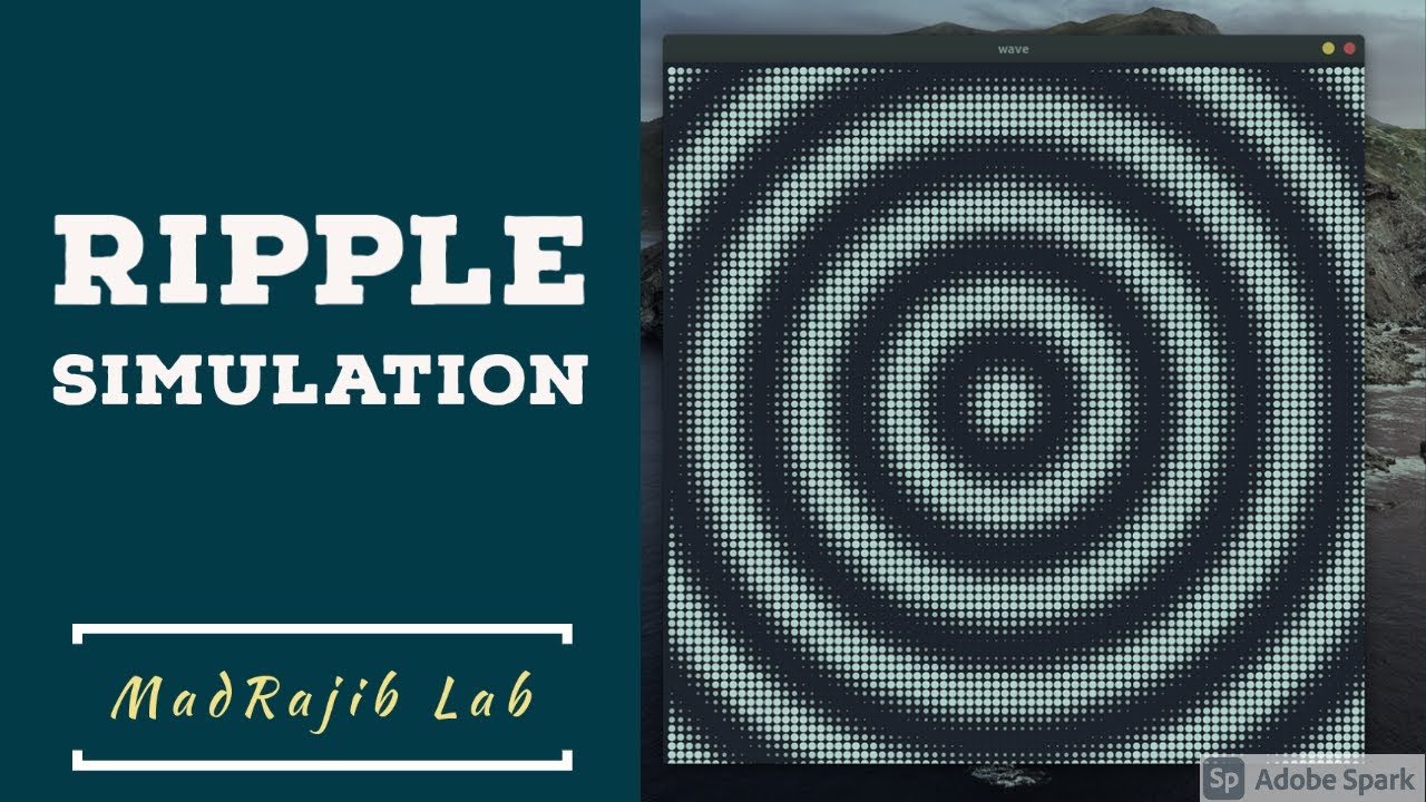 Simple Ripple simulation using Processing