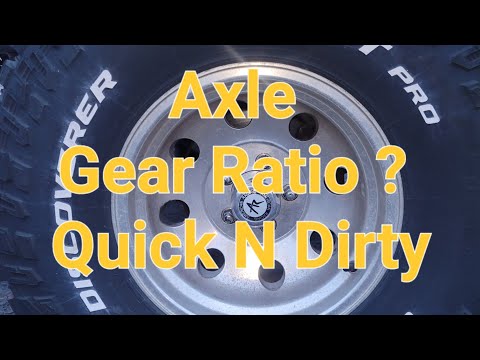 Figuring out Axle Gear Ratio, Quickly