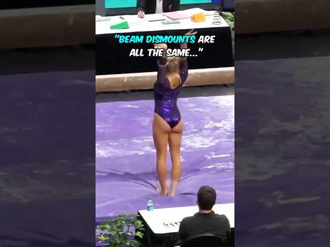 Who wishes beam dismounts were more exciting?🙋♀️ #gymnastics #dangerous #beam #dismount #sports