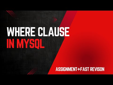 FAST REVISION (SQL) #4 – Use of WHERE Clause in SQL | Filter Data Easily!