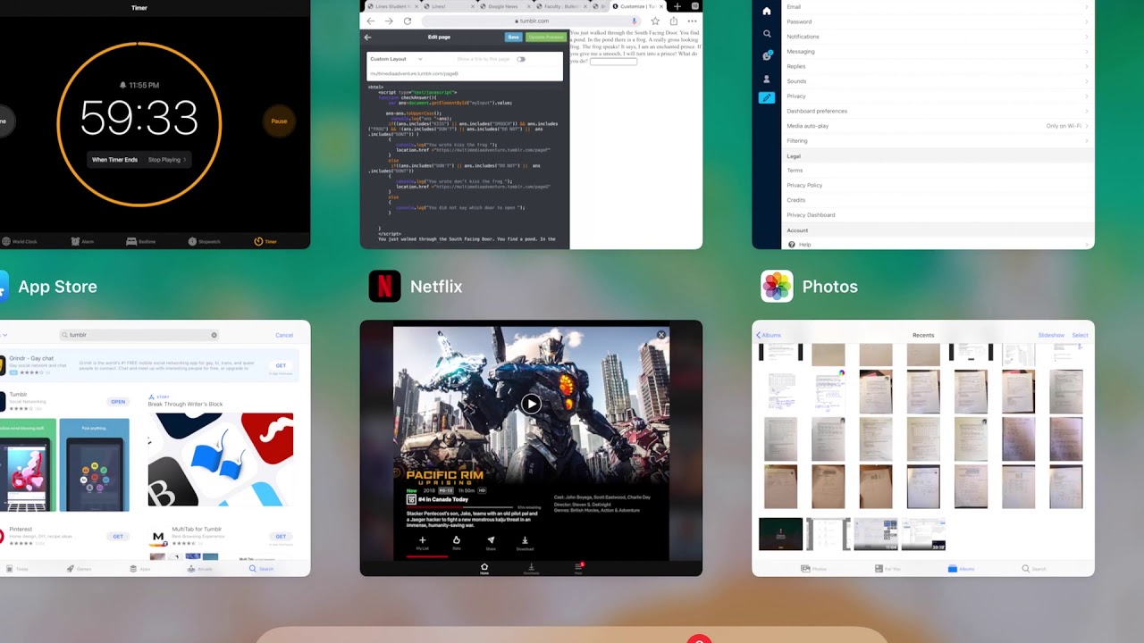 Programming Tumblr on iPad