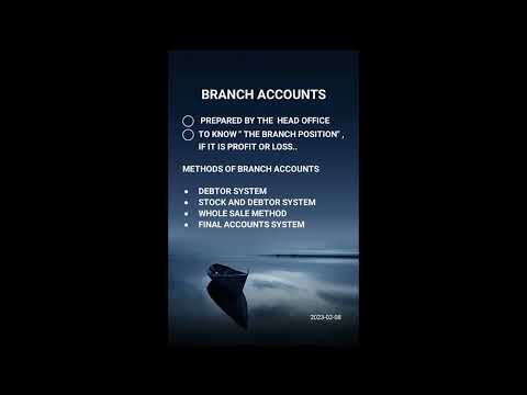 BRANCH ACCOUNTS in Tamil part _01