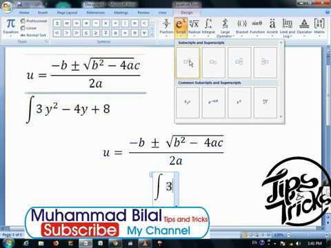 Writing Math Equations in Microsoft Word in Hindi/Urdu