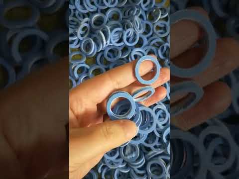 Professional manufacturers process custom blue modified PTFE gaskets, PTFE gaskets China Factory