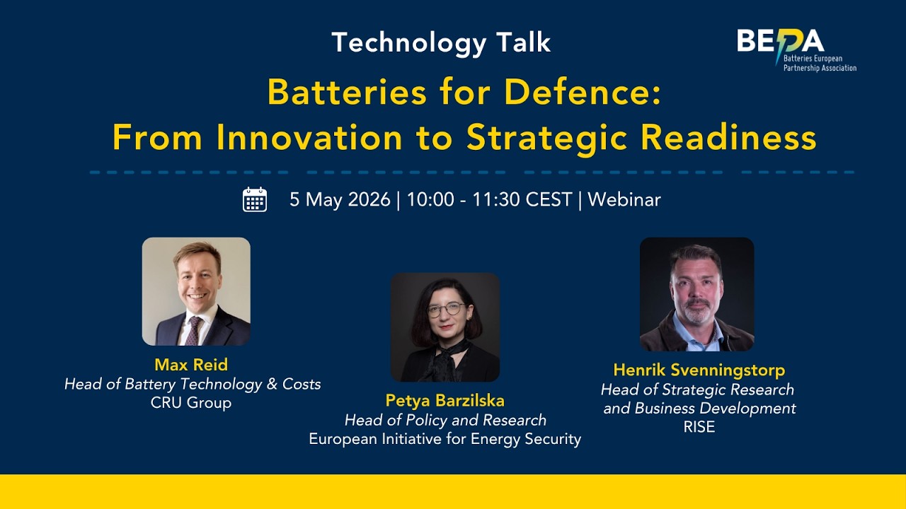 Batteries for Defence: From Innovation to Strategic Readiness