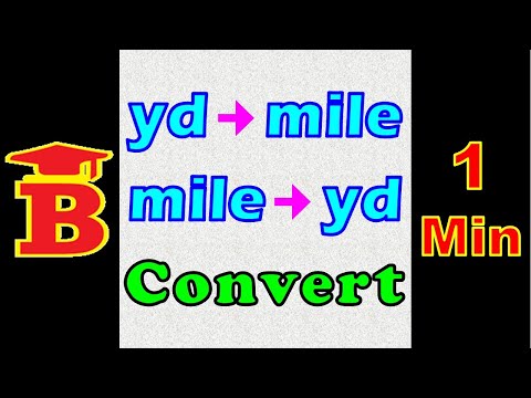 yd to mile, mile to yd Conversion