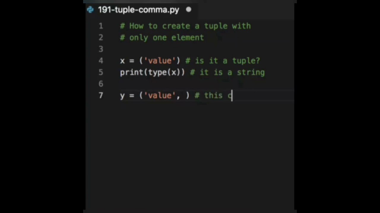 create a tuple with a single element, you may use this trick to force the compiler to create a tuple