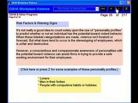 OSHA Workplace Violence