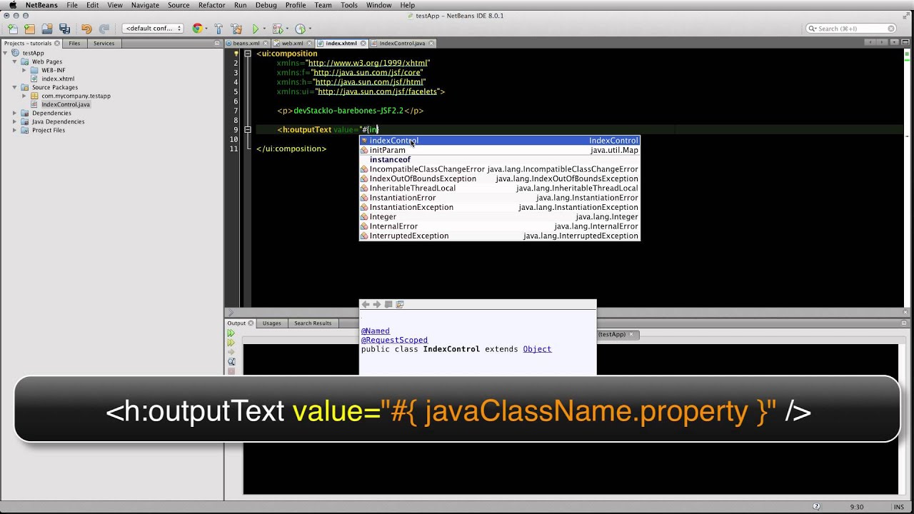 JSF 2.2 : Displaying UI Elements : Part 1 : h outputText and rendered