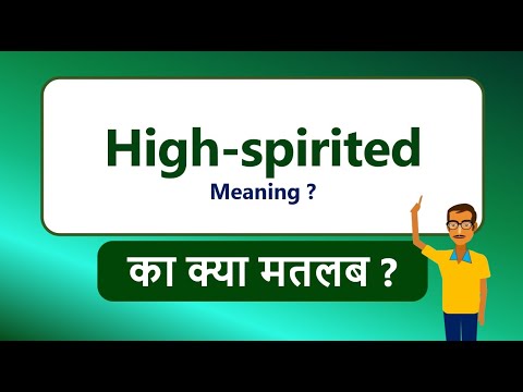 High-spirited Meaning in English & Hindi | High-spirited का मतलब