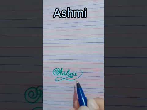 "Ashmi" name calligraphy #short #cursive