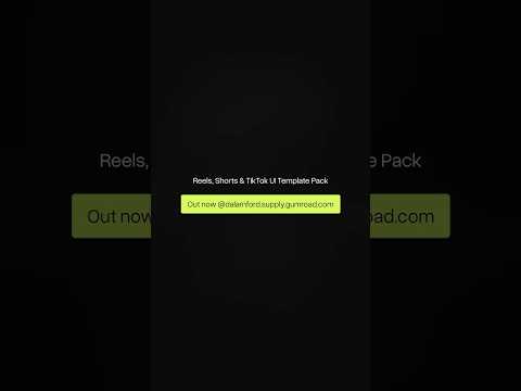Reels, Shorts & TikTok UI Template Pack