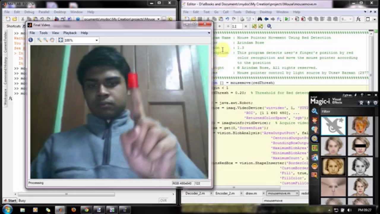 Mouse Pointer Control using MATLAB