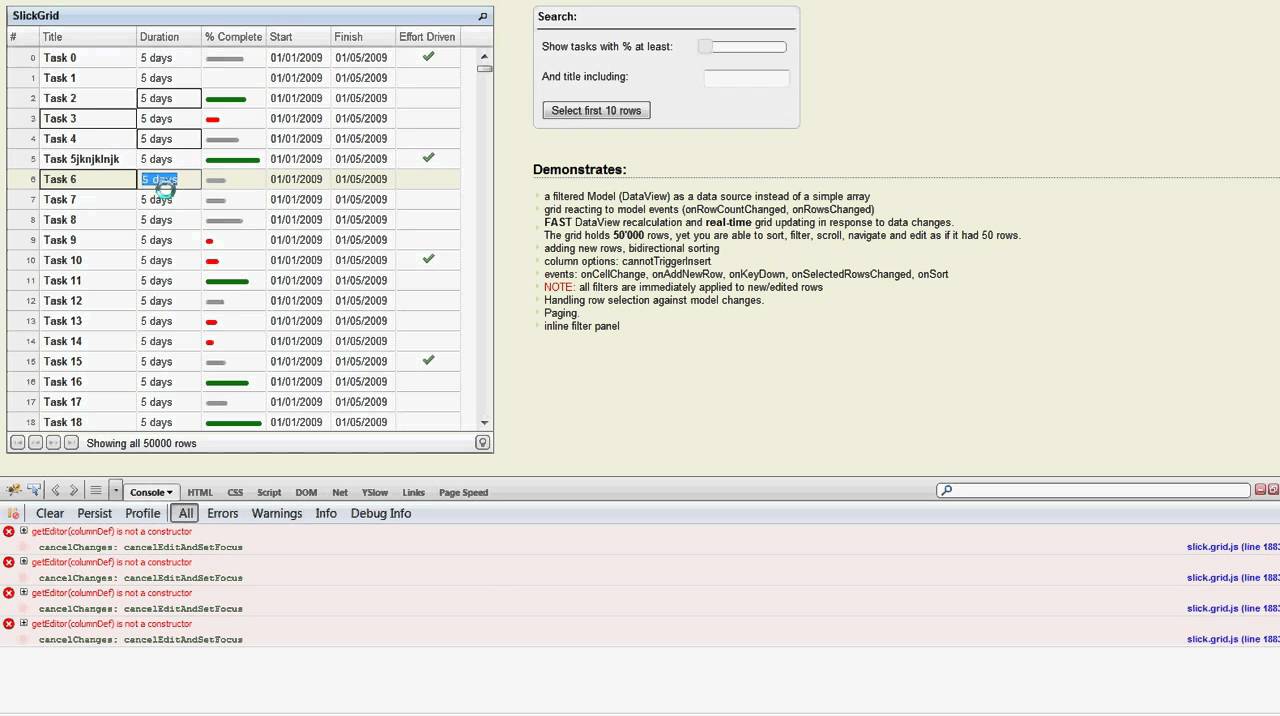 slickgrid edit bug - getEditor(columnDef) is not a constructor