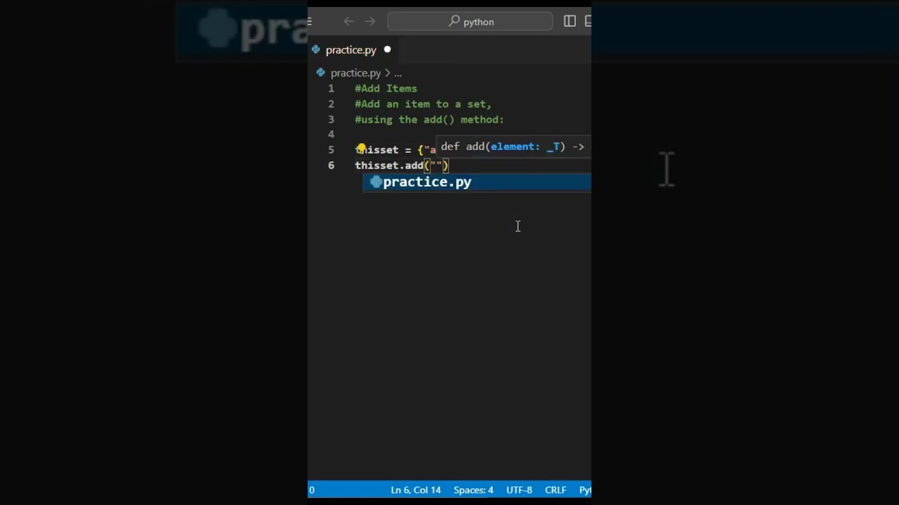 Add Items #python #pythonprogramming #coding #code #pythoncoding