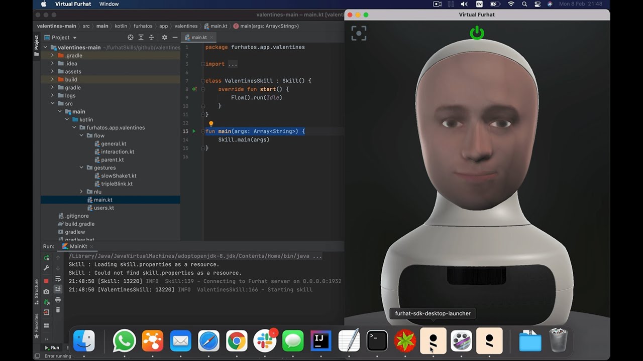 Furhat Robotics SDK Valentines Skill Tutorial