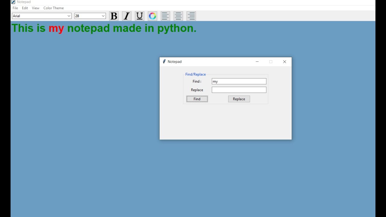 Notepad In Python with source code | Source Code & Projects