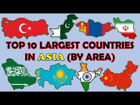 Top 10 Biggest Countries In Asia By Area || Largest Countries In Asia