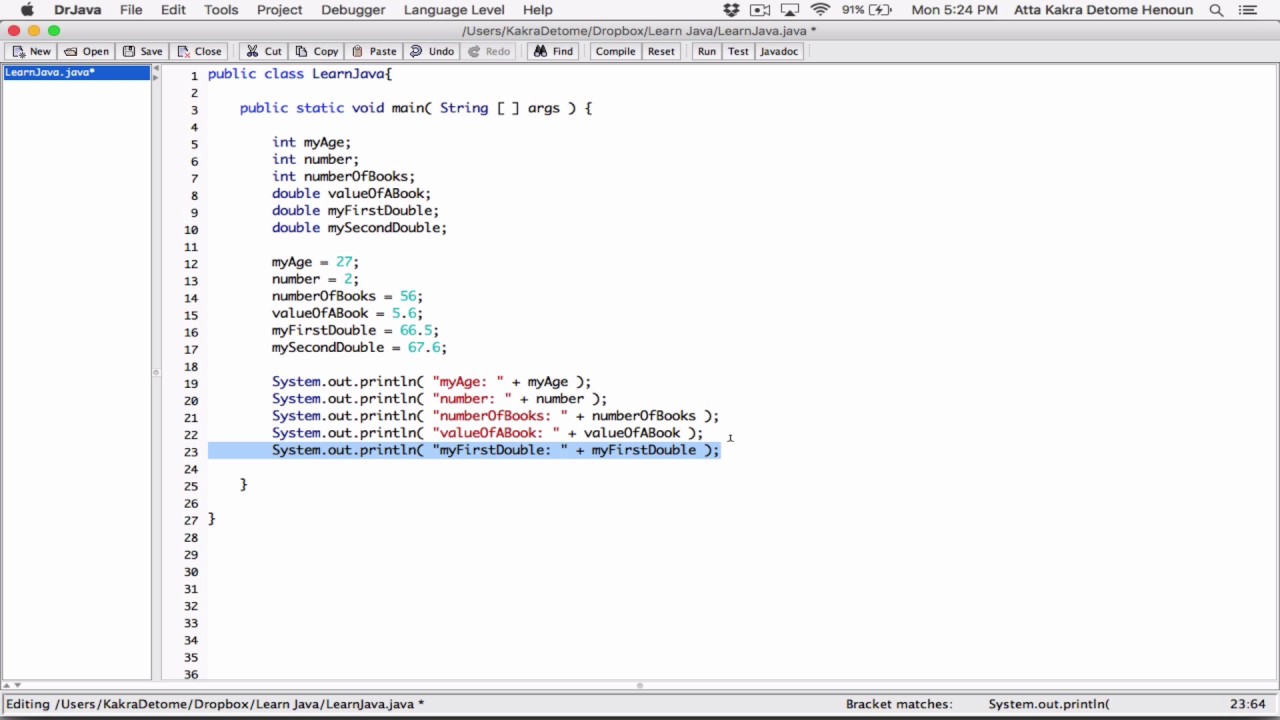 30. Declaring multiple variables of the same data type - Learn Java