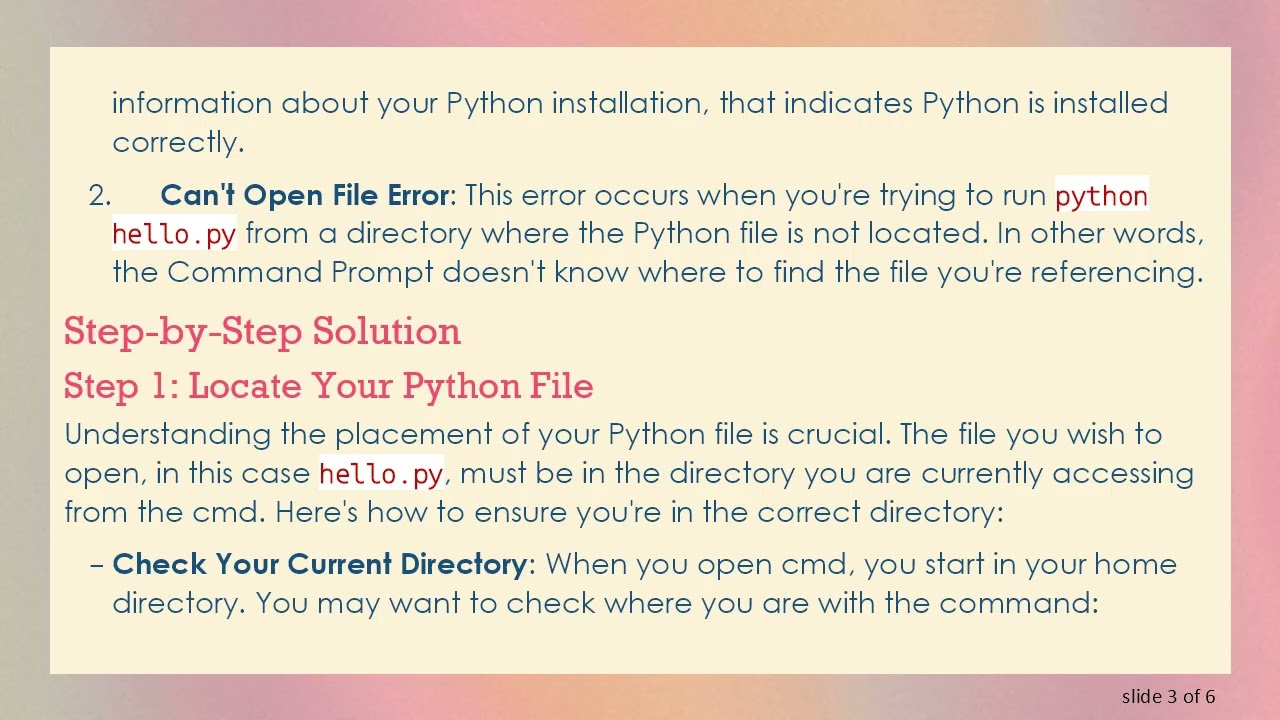 How to Resolve the Issue of Opening Python Files in cmd