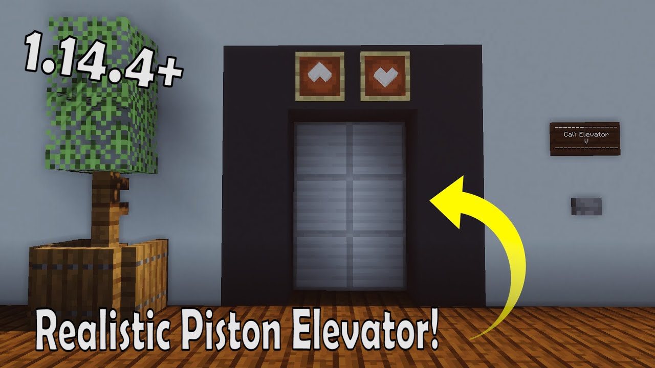 How to Make a Compact, Realistic Piston Elevator! | Minecraft Redstone Tutorial | 1.14.4+
