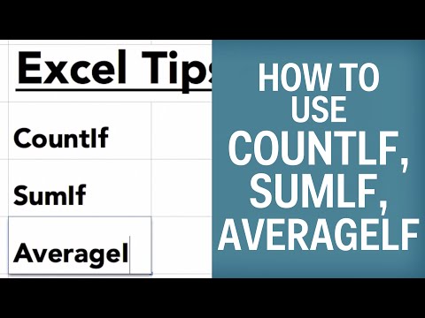 How To Use CountIf, SumIf, & AverageIf In Excel
