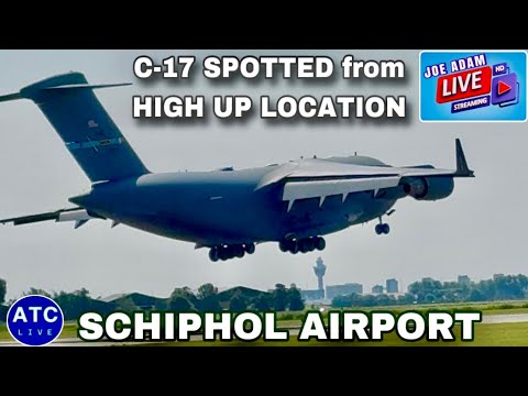 🔴 LIVE: Military Arrivals at Schiphol – C-17, A380, 747 & More + ATC | June 21, 2025