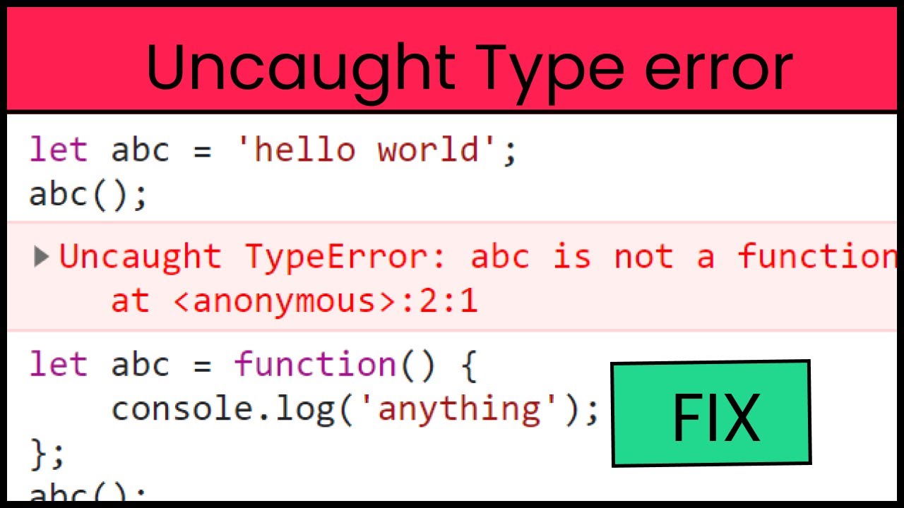 How to Uncaught TypeError: x is not a function