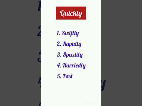 Quickly 😱 | Other Words For Quickly | #shorts #shortvideo #english #learn #synonyms